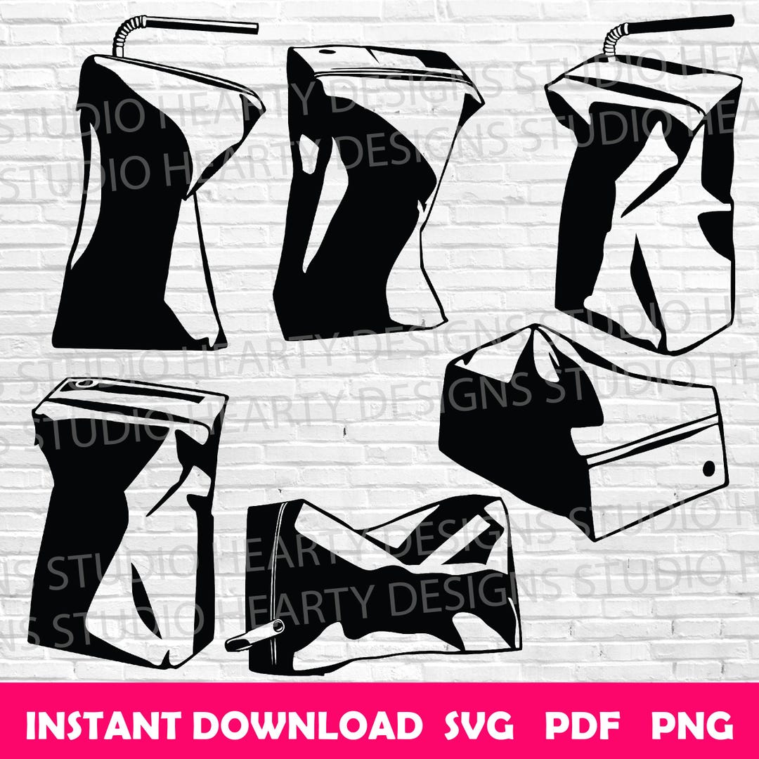 Crumpled Juice Box SVG Bundle: Cut Files (digital Download) - Etsy