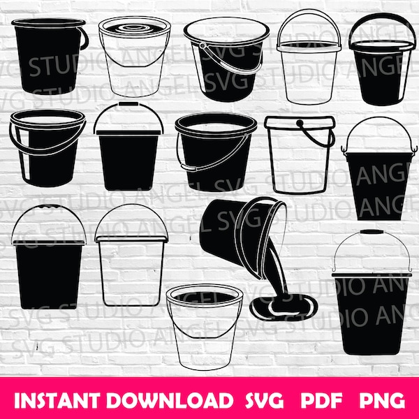Bucket Silhouette Svg - Etsy