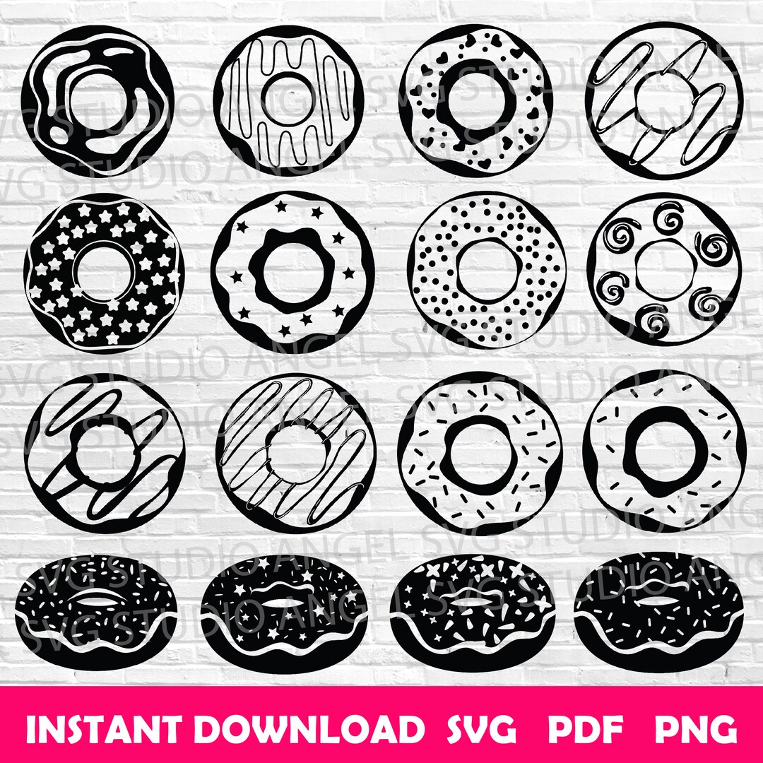 Donut Svg Doughnut Svg Donut Svg Cut Files Donut Svg Bundle Donut ...