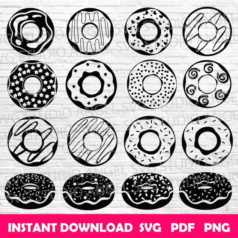 Donut Svg Doughnut Svg Donut Svg Cut Files Donut Svg Bundle - Etsy