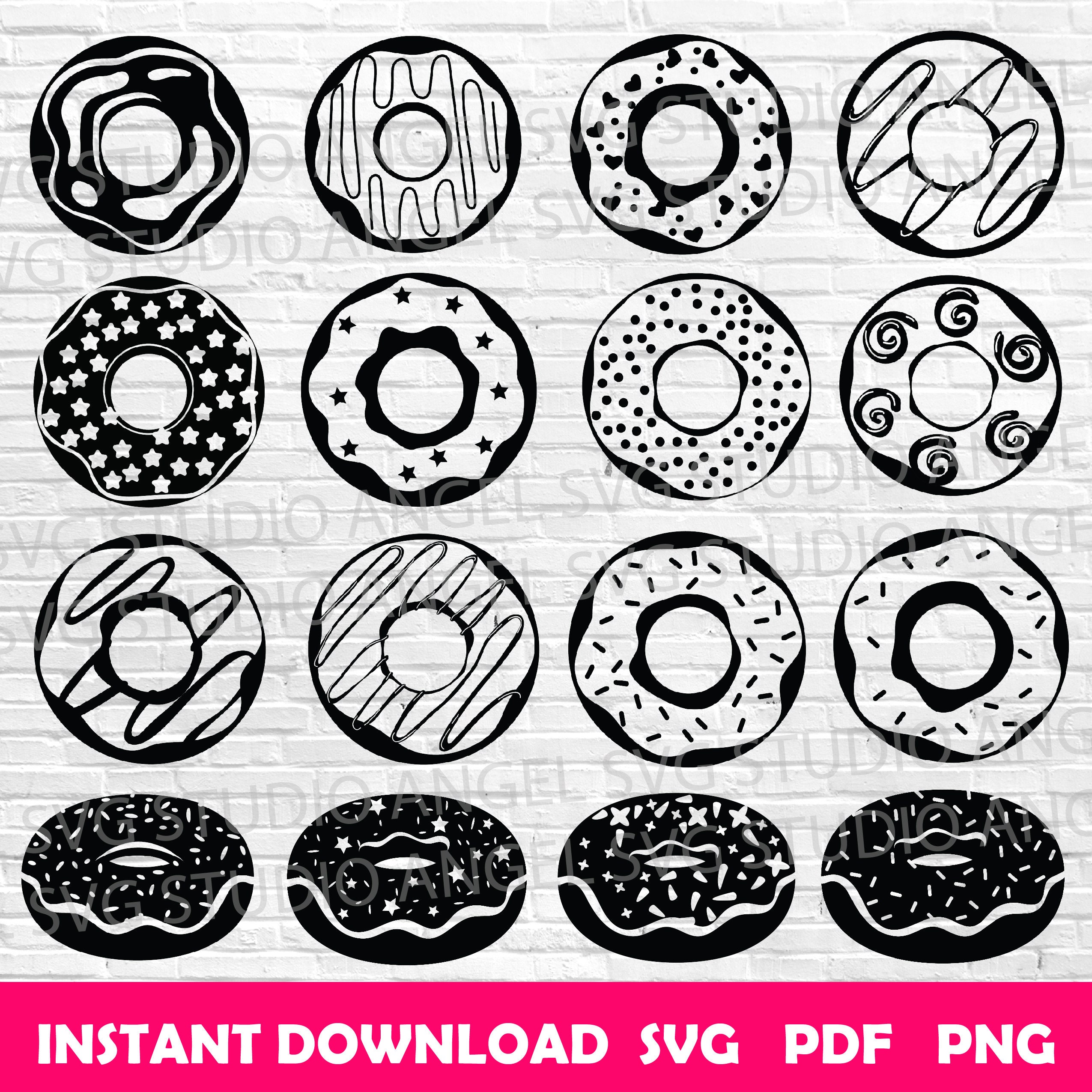 Donut Svg Doughnut Svg Donut Svg Cut Files Donut Svg Bundle - Etsy