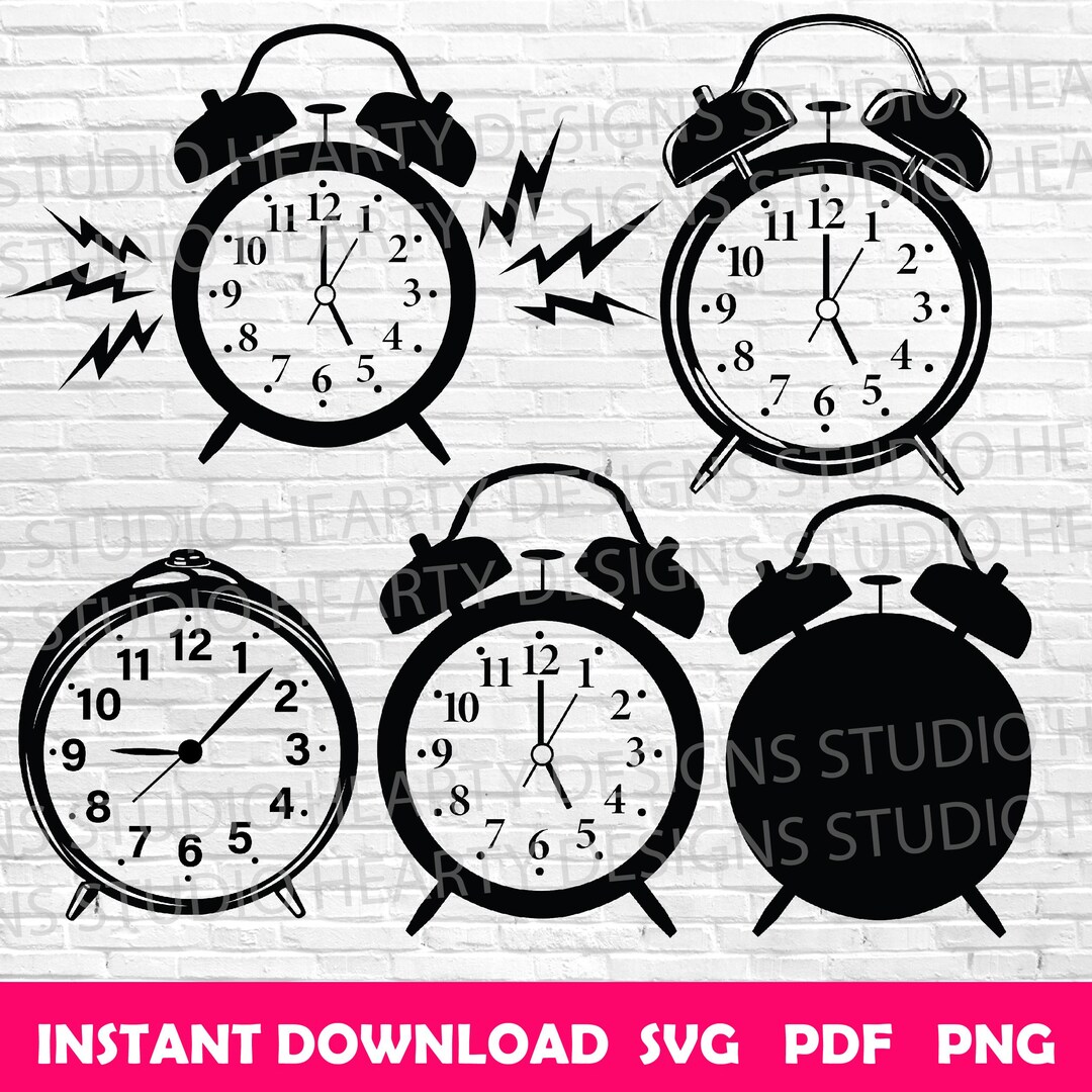 Alarm Clock Svg Alarm Clock Svg Cut Alarm Clock Cricut Alarm Clock ...