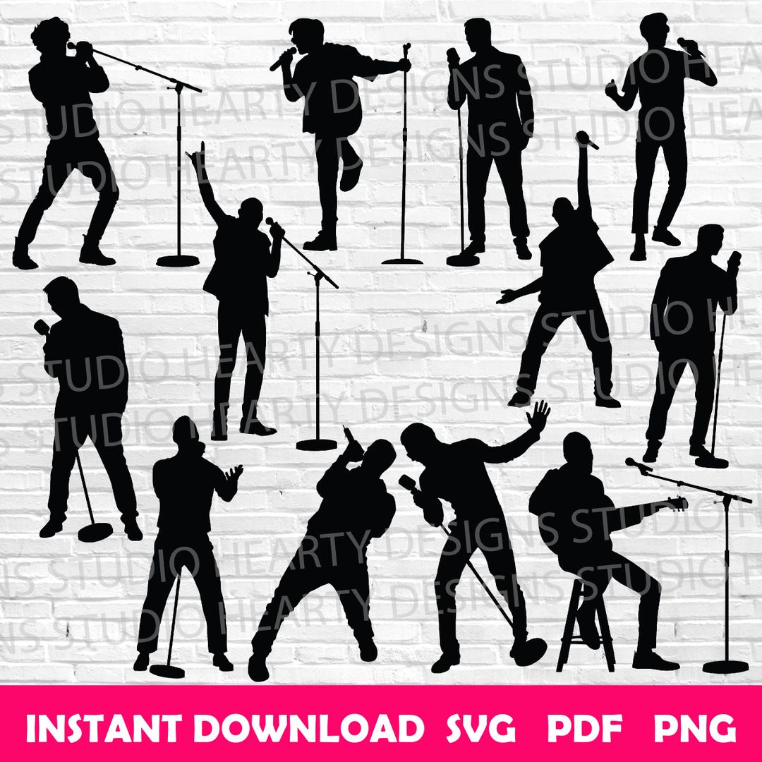 Male Singer Svg Male Singer Cricut Male Singer Svg Bundle Male Singer ...