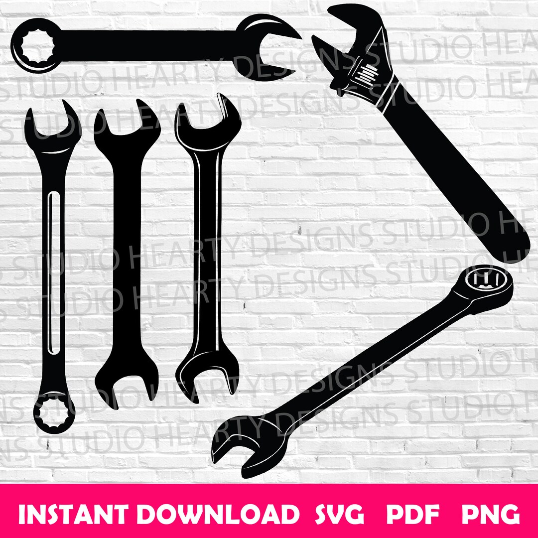 Wrench SVG Bundle: Spanner Clipart, Cut Files (digital Download) - Etsy