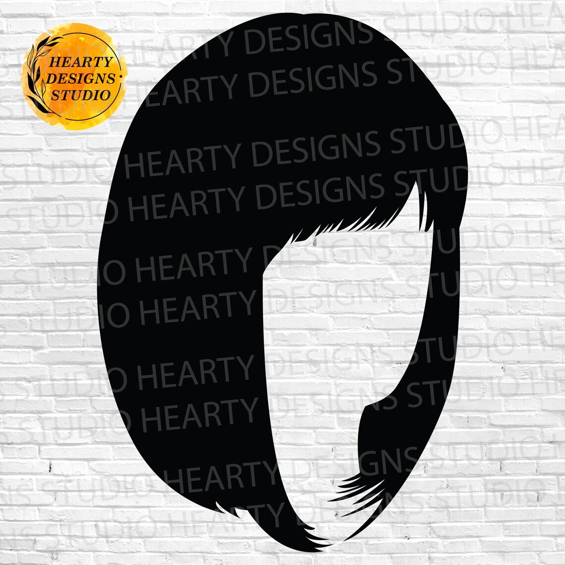 Woman Hairstyle SVG Bundle: Hair Wig Silhouette, Cricut Ready (digital ...