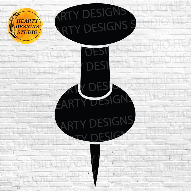 Push Pins Vector Art: SVG, PDF, PNG Files (digital Download) - Etsy ...