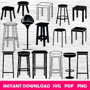Stool Svg Wood Stool Svg Stool Cricut Sitting Stool Svg Stool Vector ...