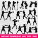 Female Boxer SVG Bundle: Boxing Woman Clipart for Cricut (digital ...