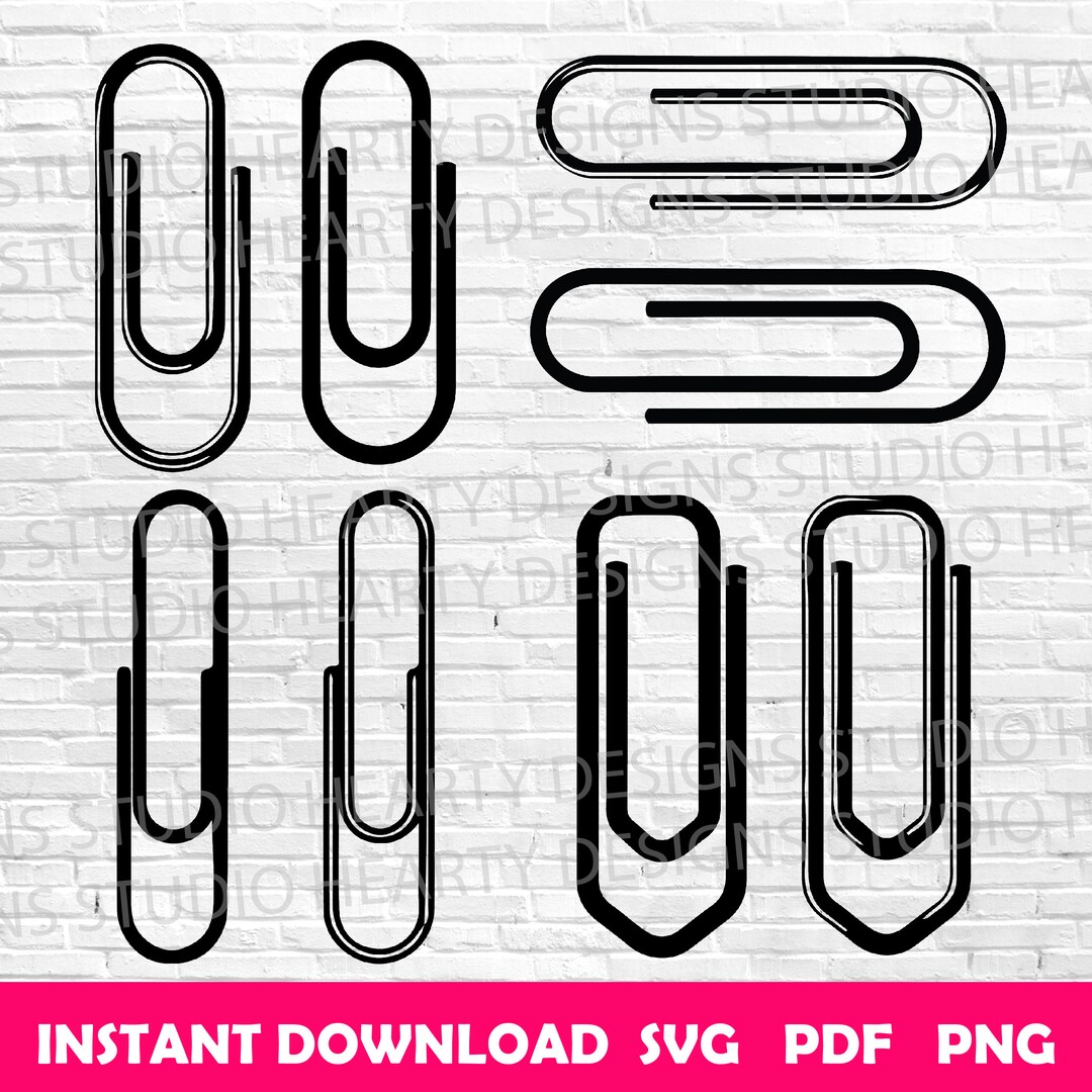 Paperclip Svg Paperclips Svg Paperclip Cricut Paperclip Vector ...