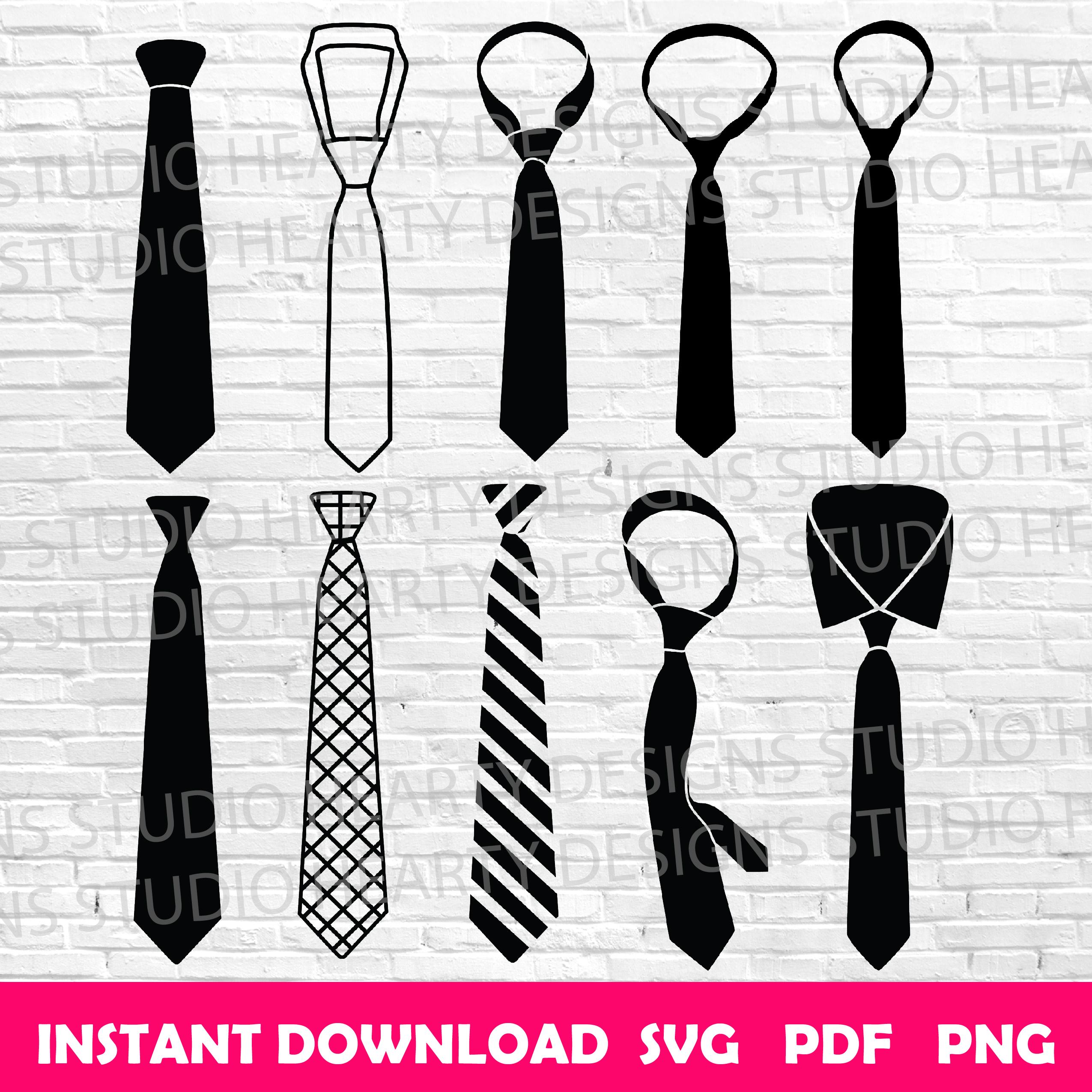 Neck Tie SVG Bundle: Vector Clipart, Cricut Cut Files (digital Download ...