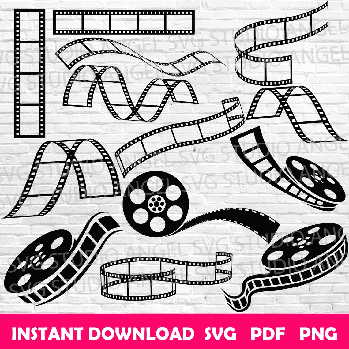 Film Roll Svg Filmstrip Svg Film Roll Cricut Filmstrip Cricut Film Roll ...