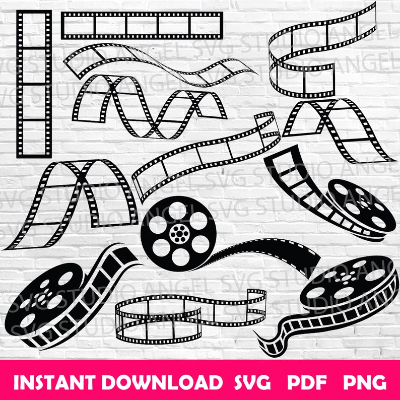 Film Roll Svg Filmstrip Svg Film Roll Cricut Filmstrip Cricut Film Roll ...