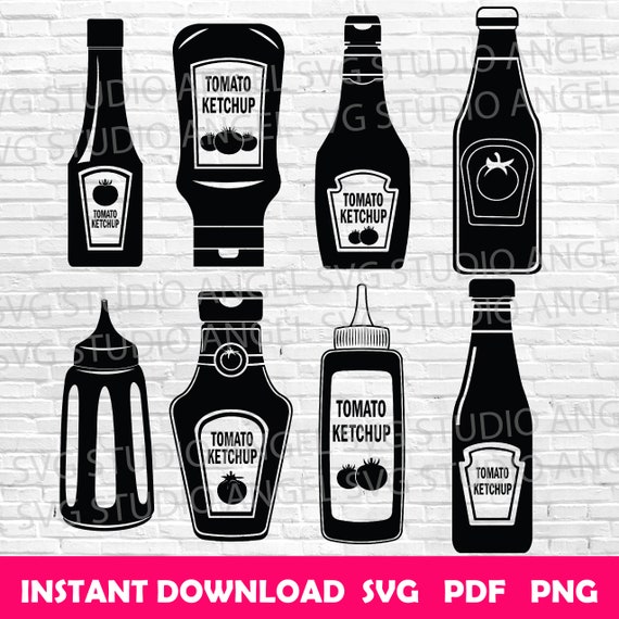 Ketchup Clipart Black And White