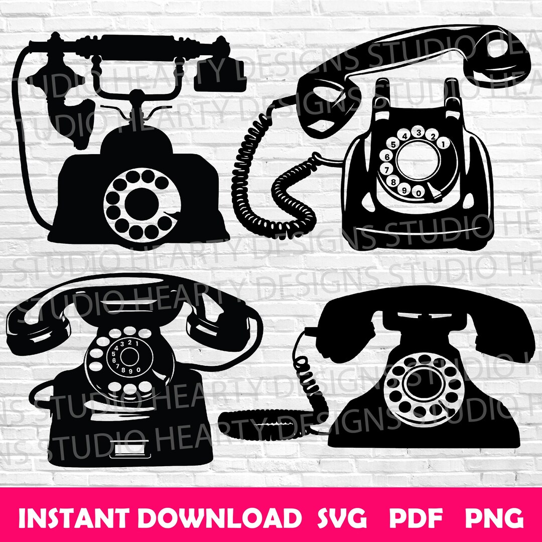 Vintage Phone SVG: Rotary Dial Cut Files for Cricut (digital Download ...