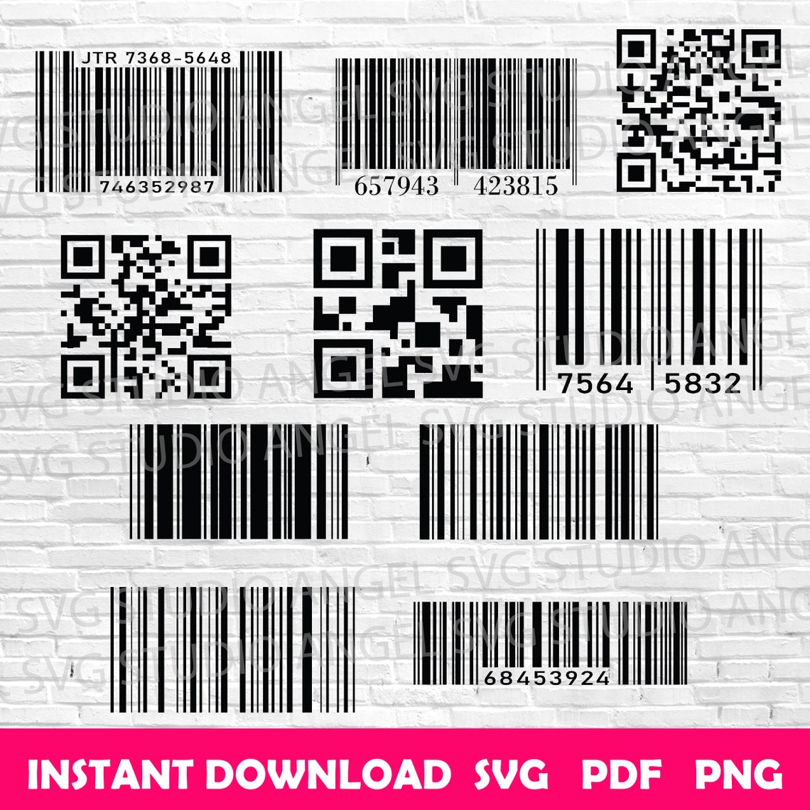 Barcode Svg QR Code Svg Barcode Cricut QR Code Cricut Barcode ...