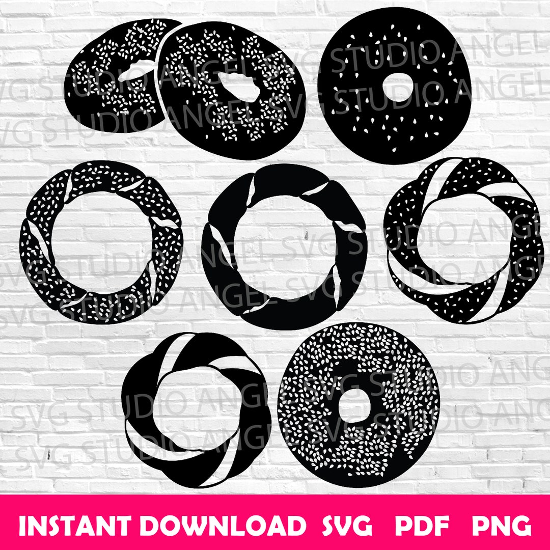 Bagel Svg Bagels Svg Bagel Cricut Svg Bagel Clipart Bagel Vector Bagel ...