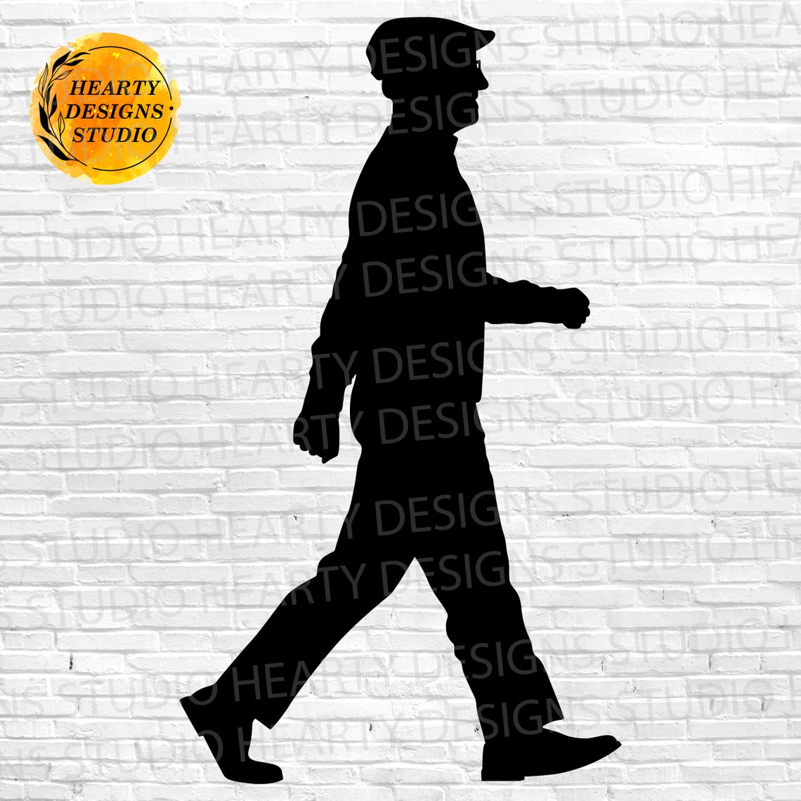 Grandpa Silhouette SVG Bundle: Old Man With Cane for Cricut (digital ...