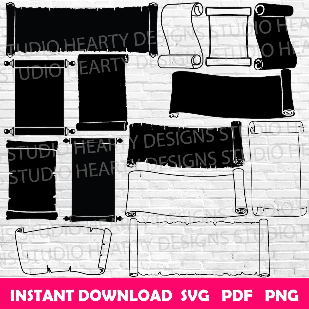 Scroll Paper Svg Parchment Svg Scroll Paper Cricut Scroll Paper Vector ...