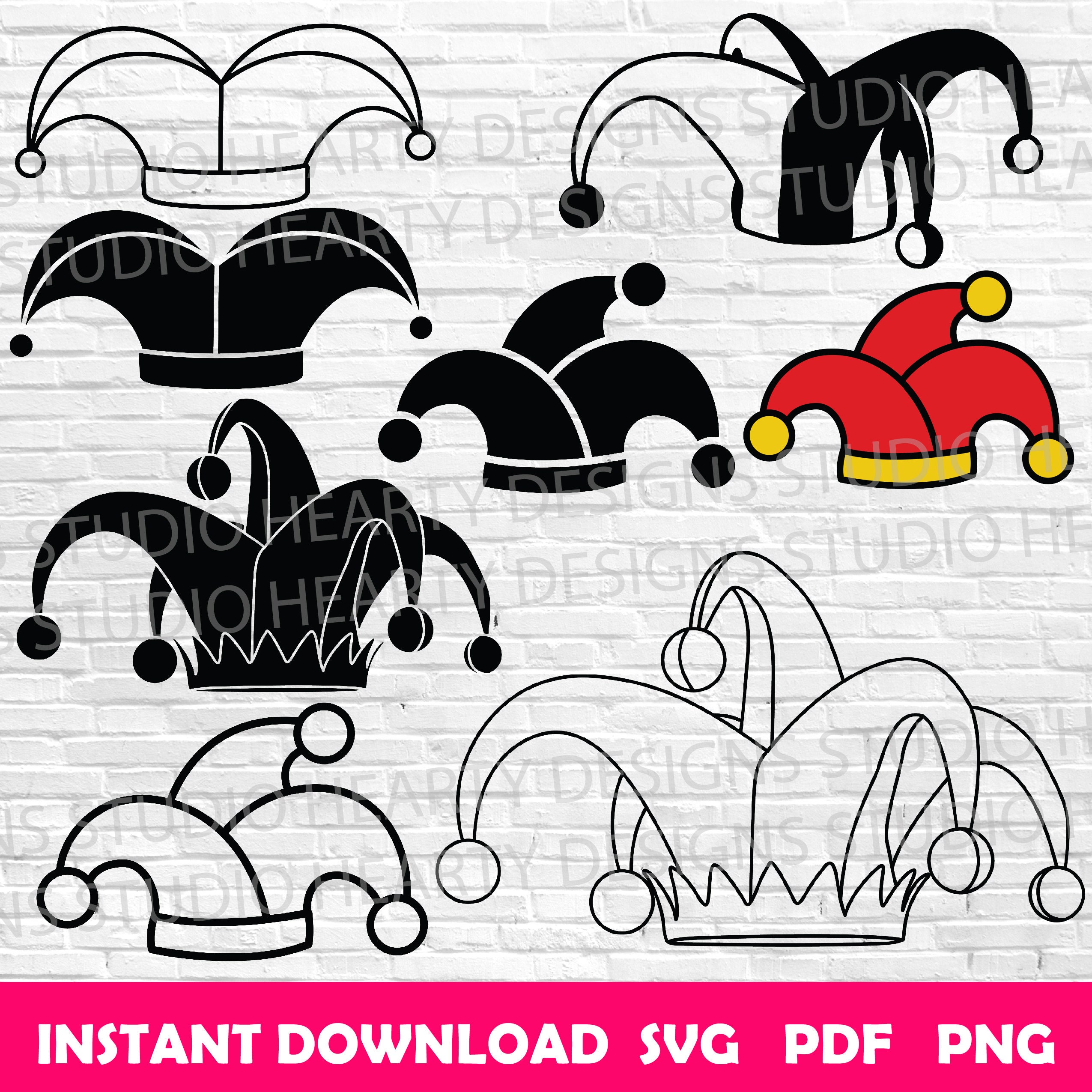 Jester Hat Svg Jester Hat Cricut Jester Hat Vector Clown Hat Svg Jester Hat Silhouette Jester ...