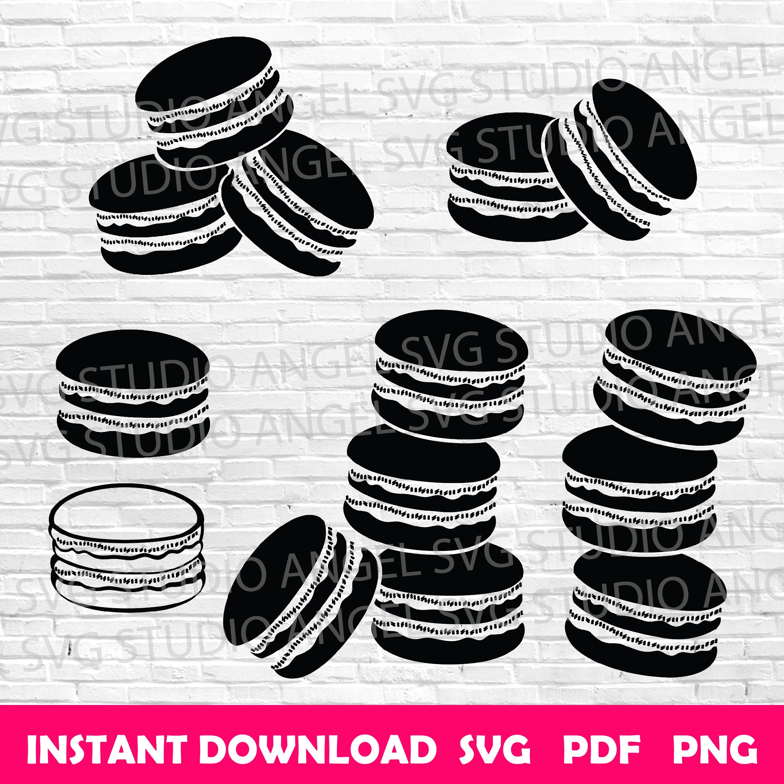 Macaron Svg Macaron Cookies Svg Macaron Svg Cut Files Macaron Clipart ...