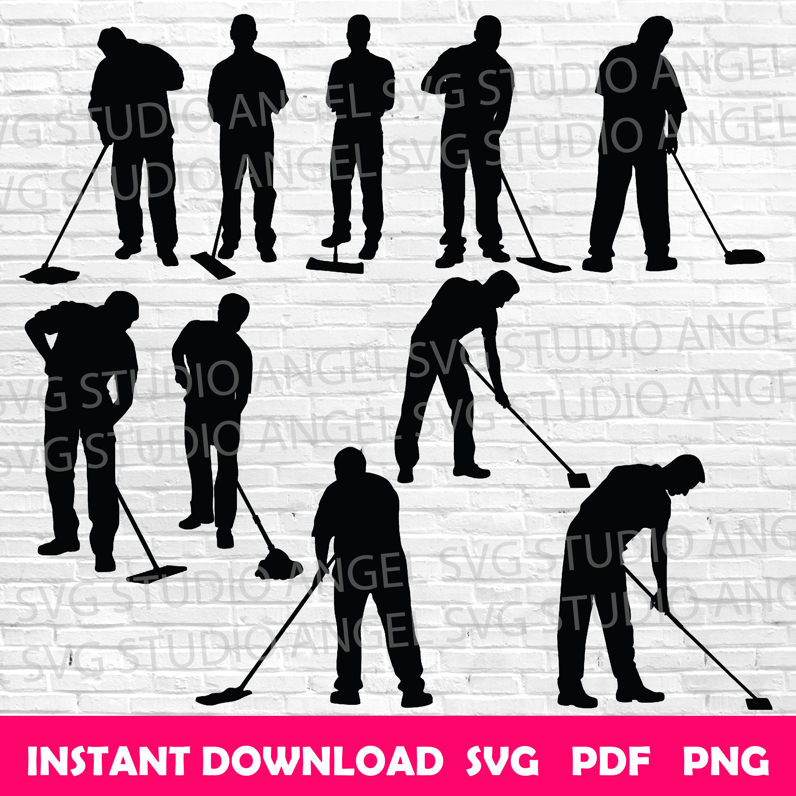 Janitor Svg Cleaner Svg Janitor Cricut Janitor Vector Janitor ...