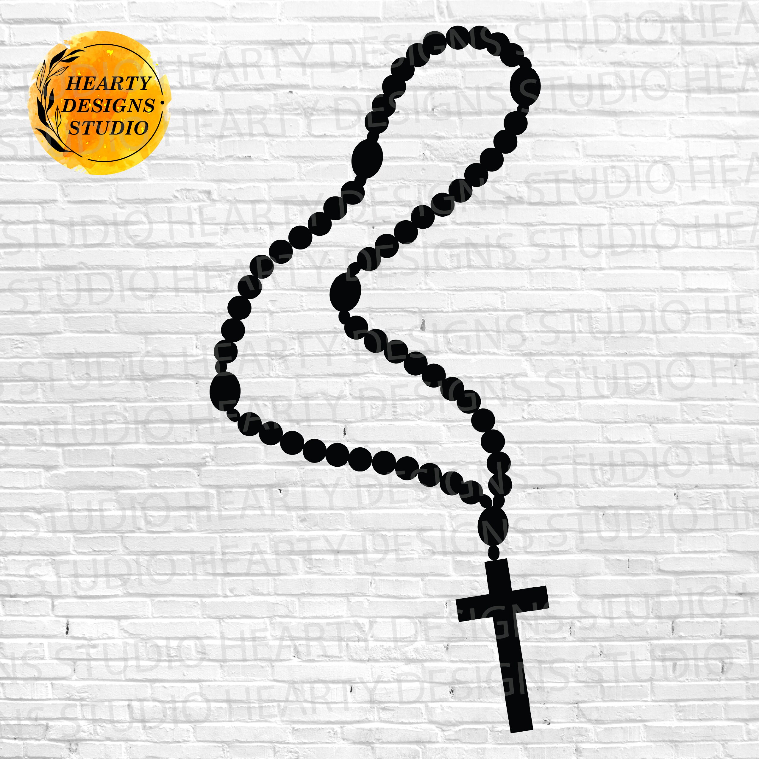 Rosary Beads SVG Bundle: Rosary Clipart, Vector, Silhouette (digital ...