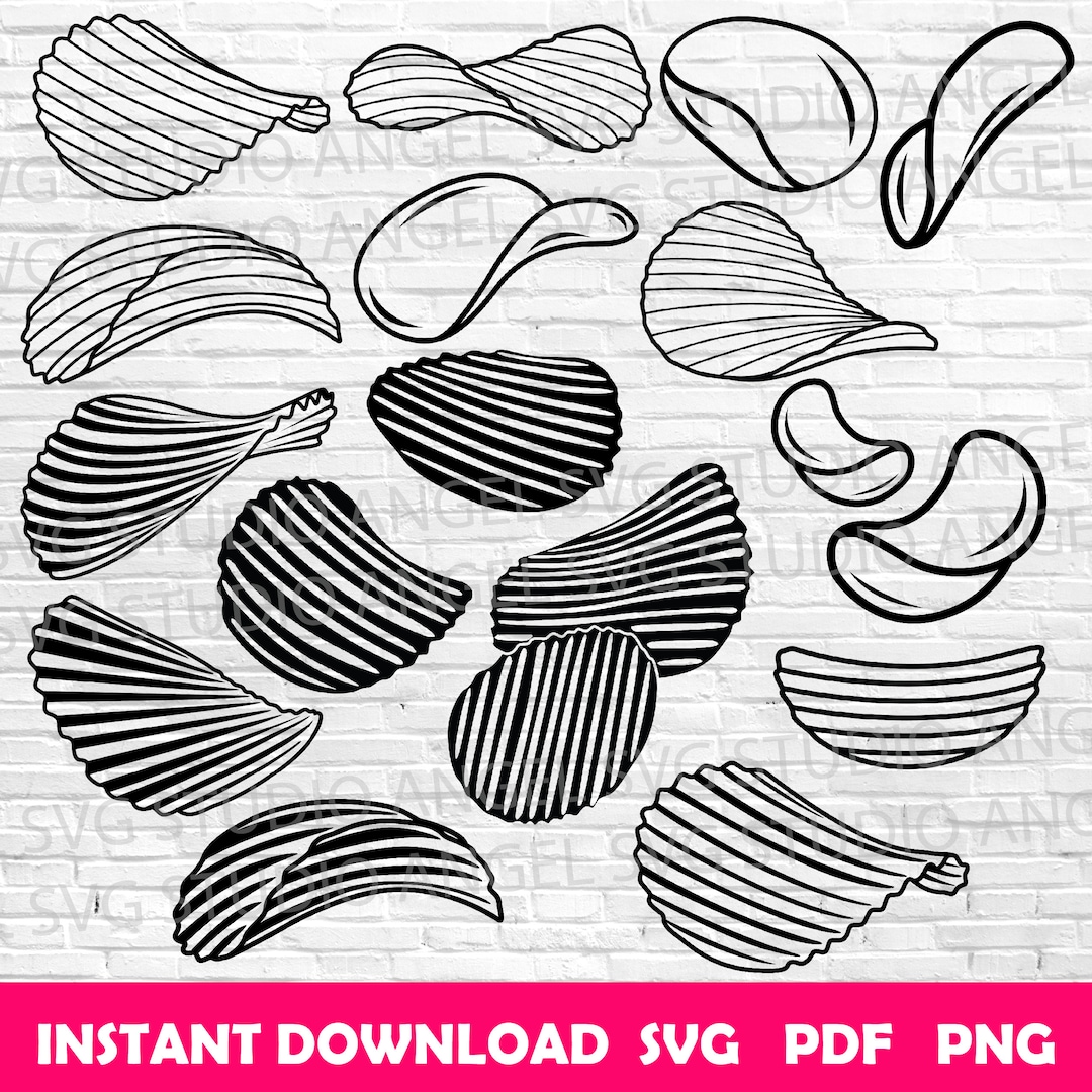 Potato Chips SVG Bundle: Cricut Cut Files (digital Download) - Etsy