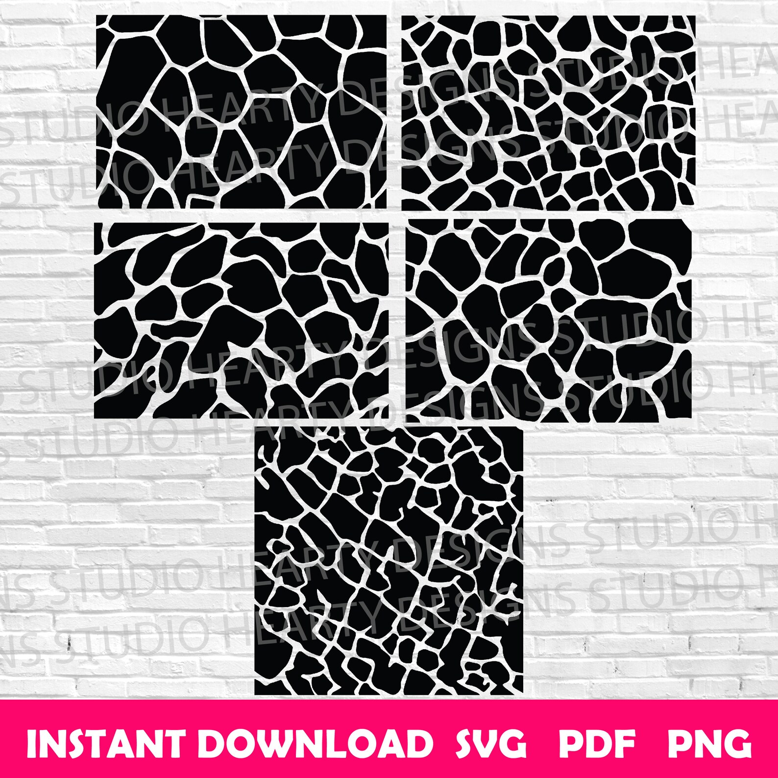 Giraffe Spots Pattern: SVG, PDF, PNG Files (digital Download) - Etsy