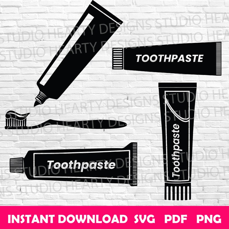Toothpaste SVG Bundle: Vector Clipart Cut Files (digital Download) - Etsy