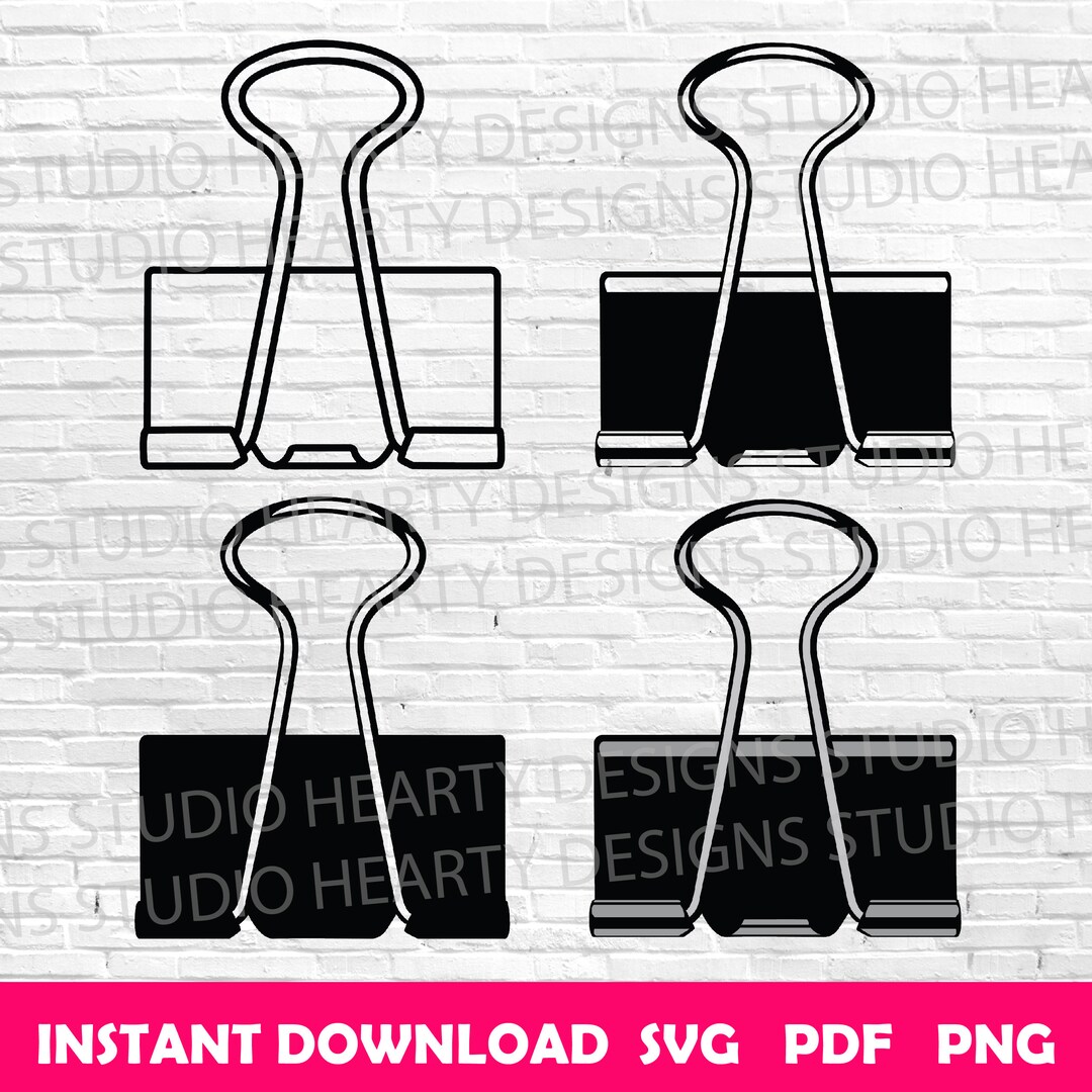 Paper Binder Clip Svg Paper Binder Svg Paper Binder Cricut Paper Binder ...