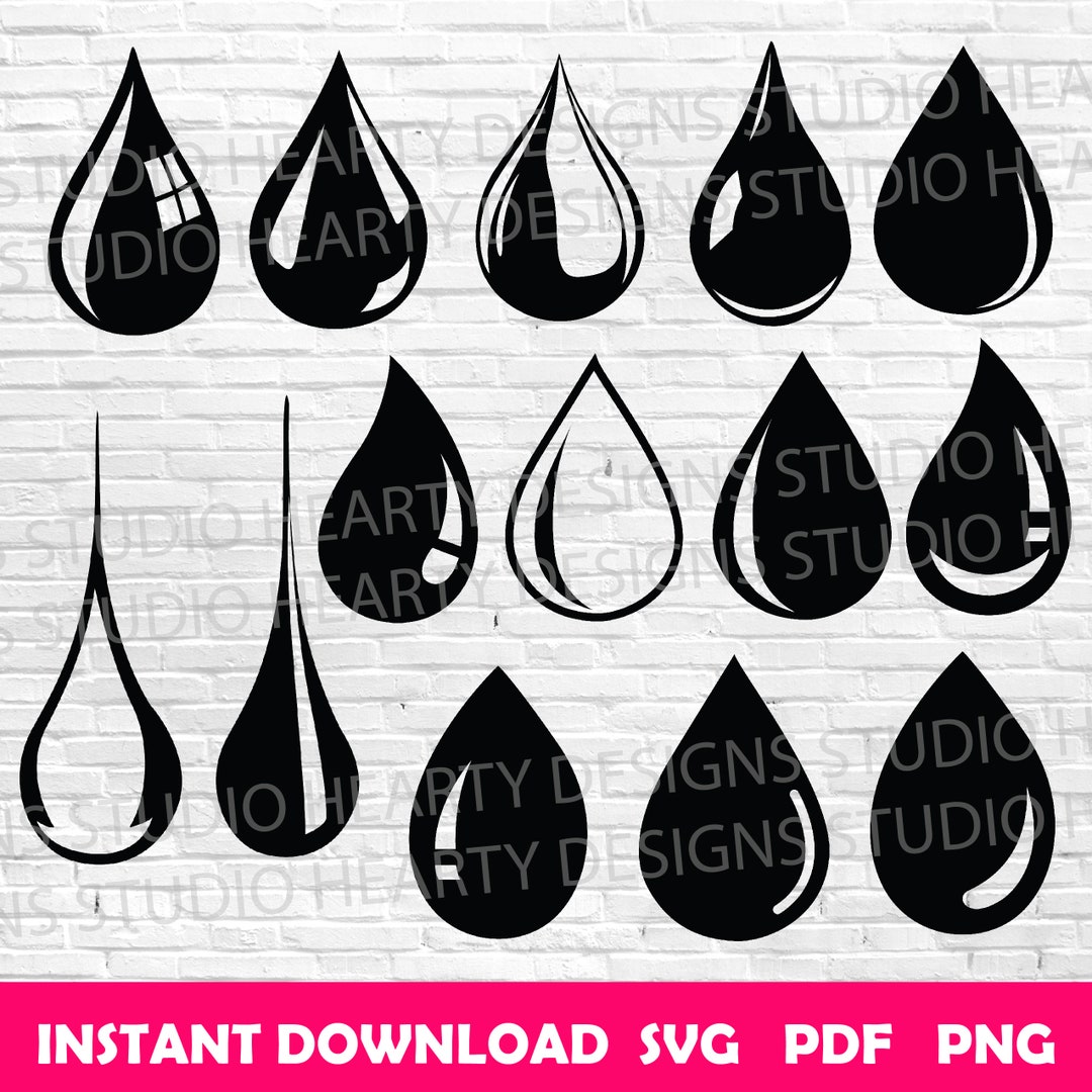 Water Drop Svg Water Drops Svg Water Drop Cricut Water Drop Svg Bundle ...