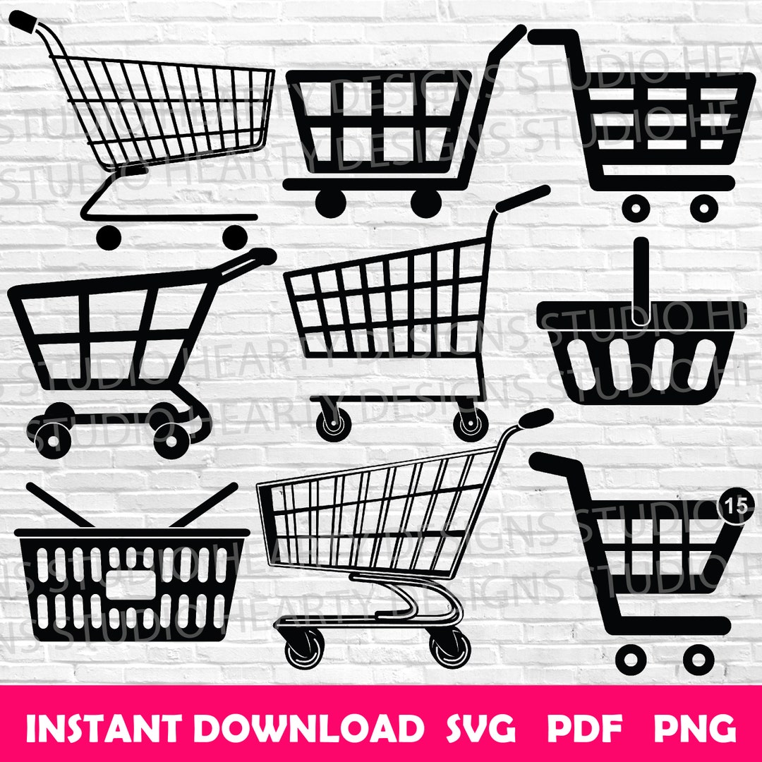 Shopping Cart Svg Shopping Cart Cricut Shopping Cart Vector Shopping ...