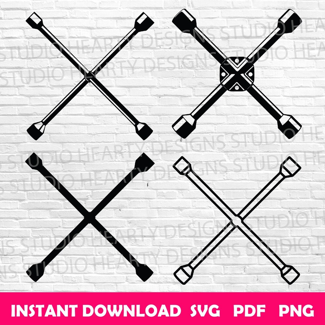 Cross Wheel Wrench Svg Cross Wheel Spanner Svg Cross Wheel Wrench ...