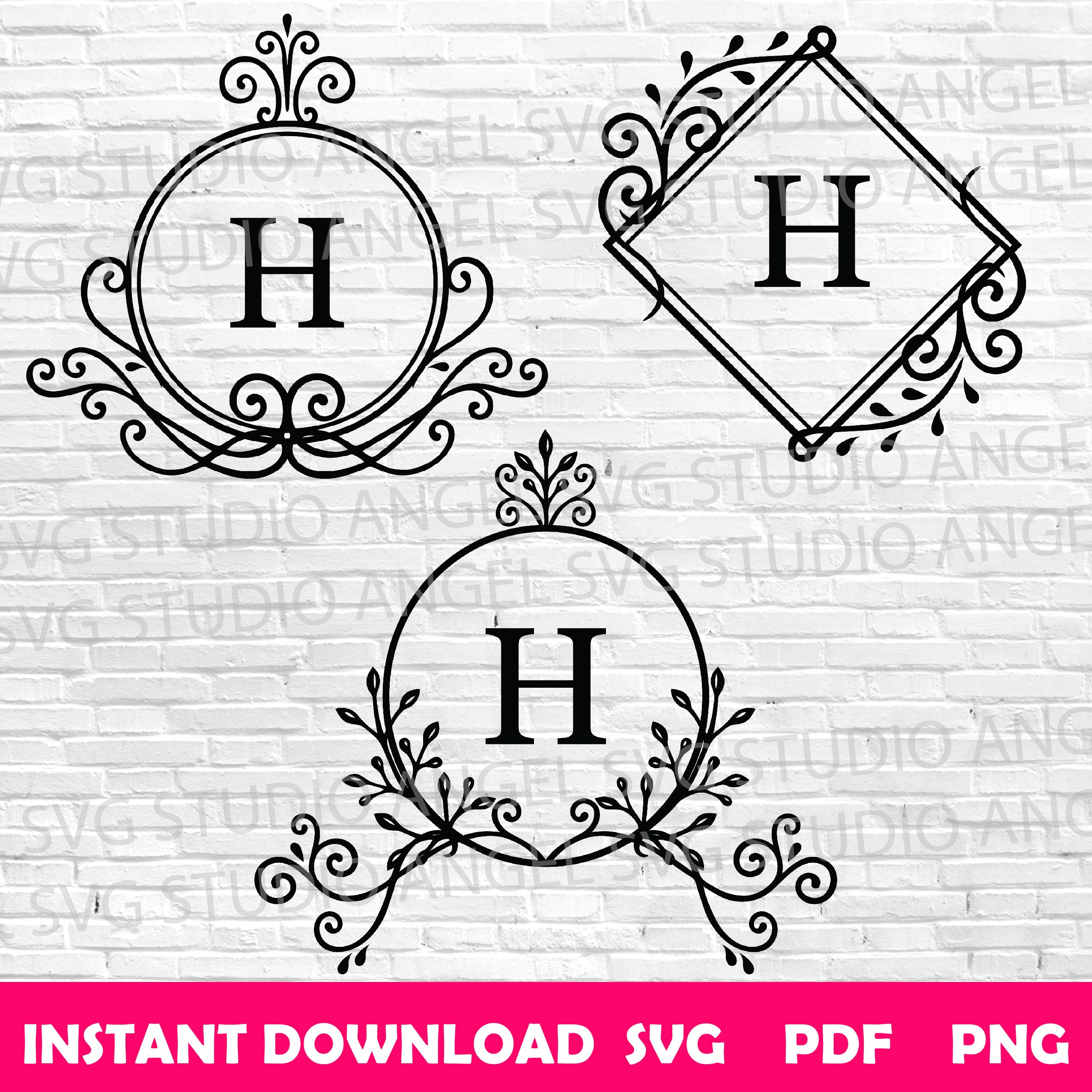 Decorative Letter H Clip Art