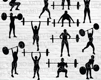 Weightlifter SVG: Cut File for Cricut, Silhouette, Digital Download ...