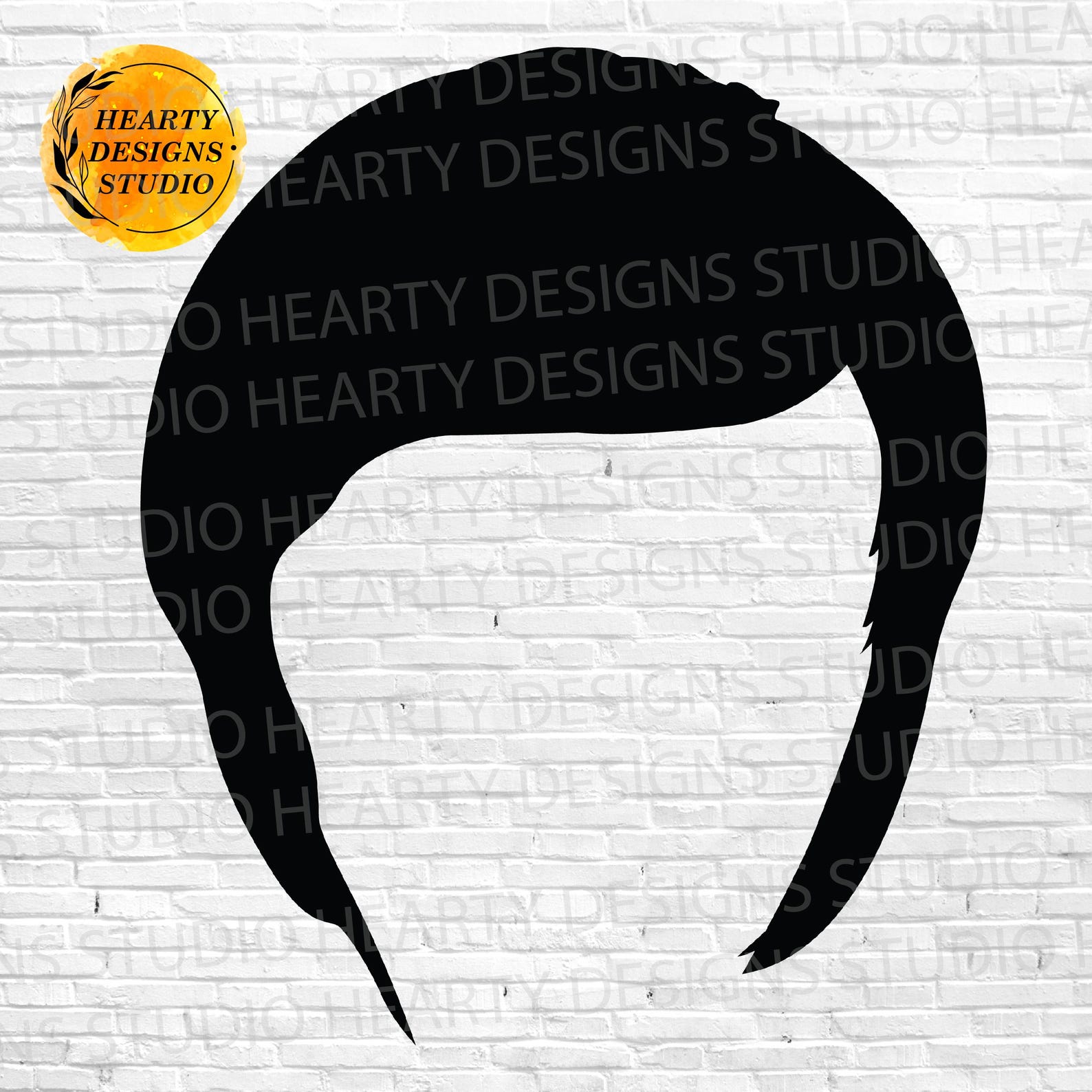 Woman Hairstyle SVG Bundle: Hair Wig Silhouette, Cricut Ready (digital ...