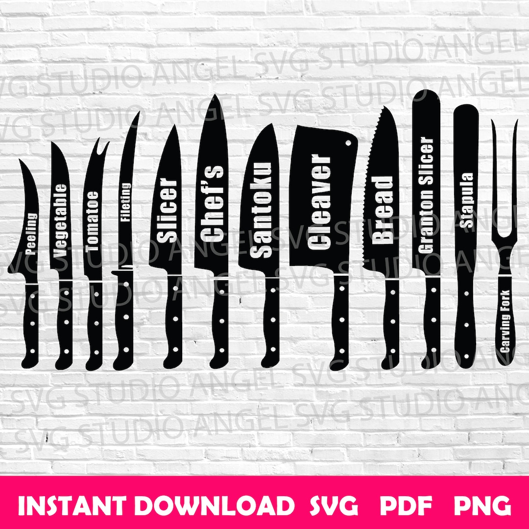 Chef Knife Svg Butcher Knife Svg Kitchen Knives Cricut Svg Kitchen ...