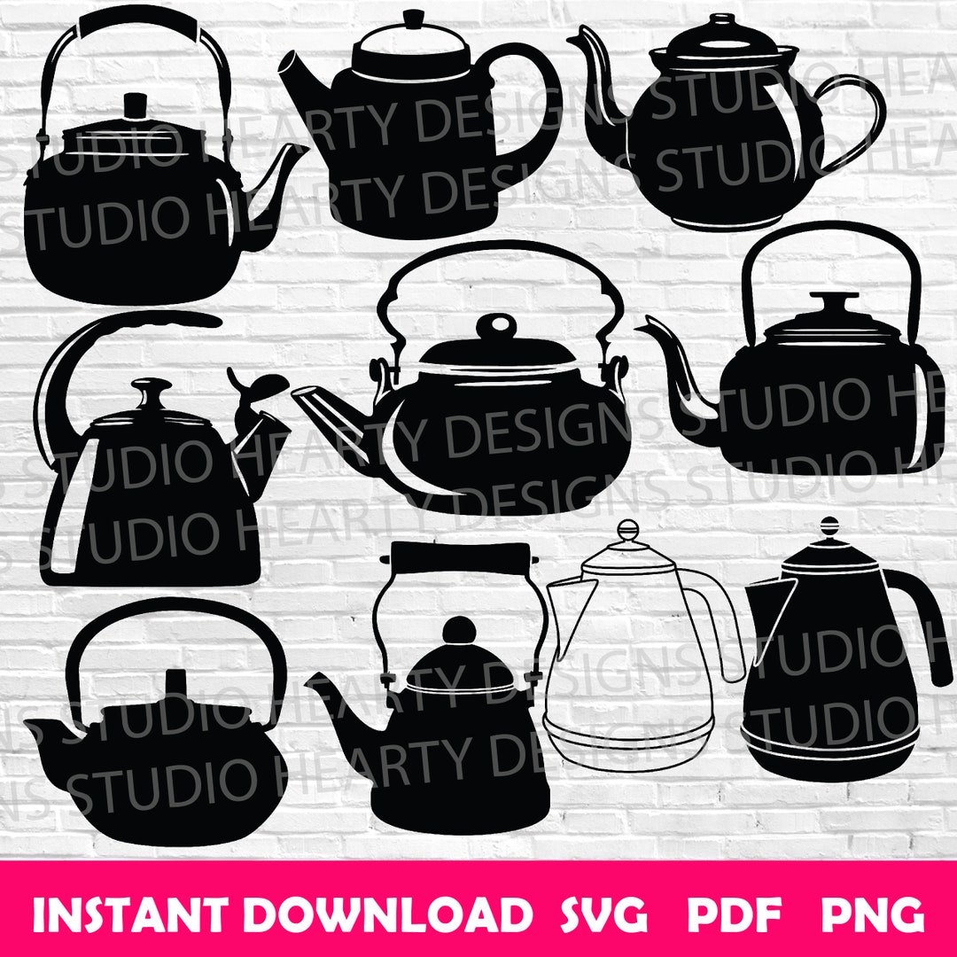 Kettle Svg Kettle Cricut Kettle Clipart Kettle Vector Kettle Silhouette ...