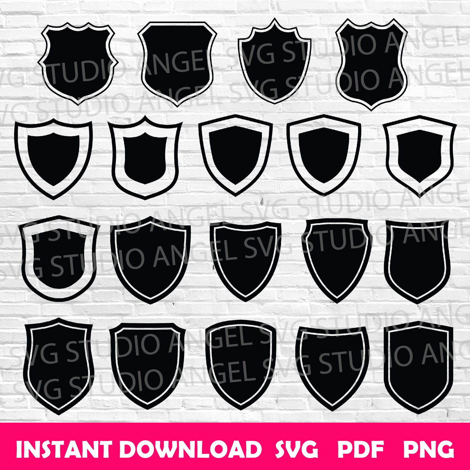 Shield Svg Badge Svg Shield Cricut Svg Shield Silhouette Shield Svg Cut ...