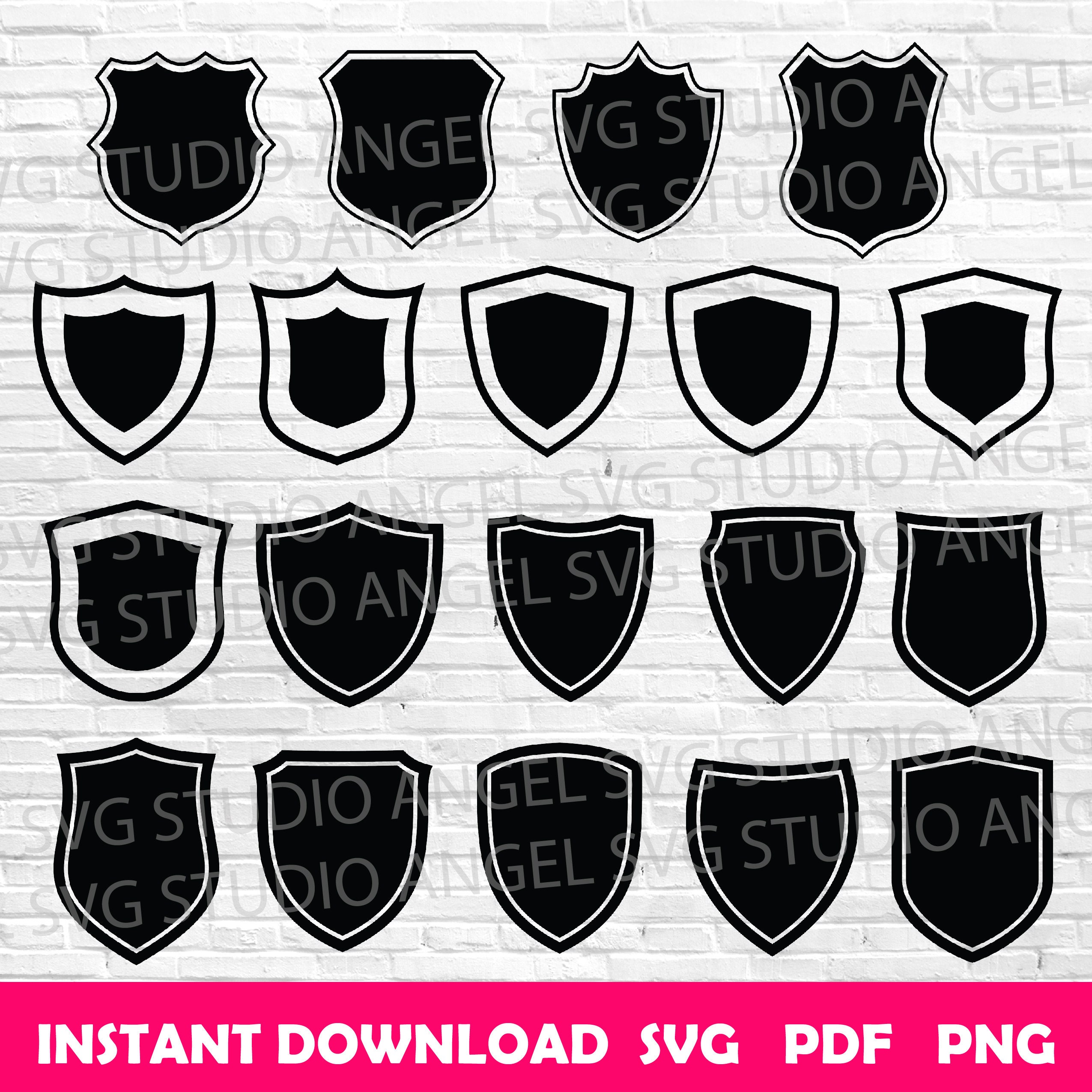 Shield Svg Badge Svg Shield Cricut Svg Shield Silhouette Shield Svg Cut ...