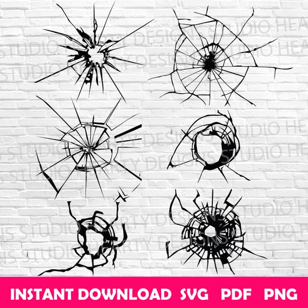 Cracked Glass Svg - Etsy