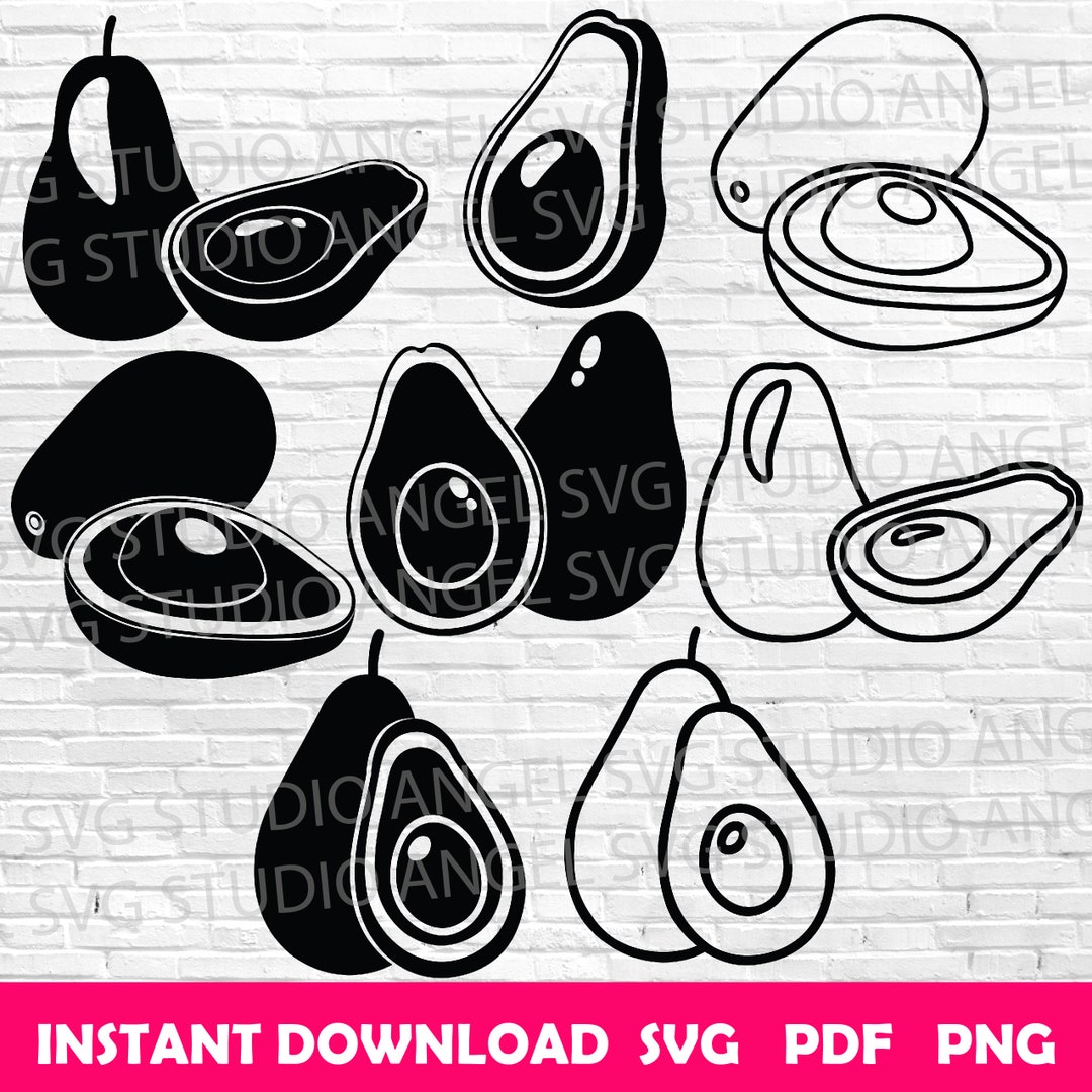 Avocado Svg Avocados Svg Avocado Cricut Svg Avocado Clipart Avocado ...