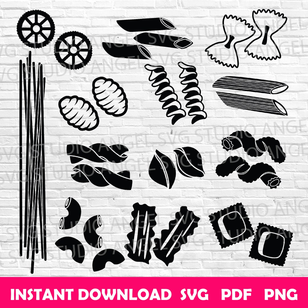 Pasta Svg Pasta Cricut Pasta Svg Cut Files Pasta Vector Pasta Svg ...