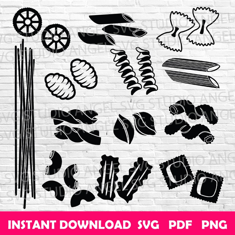 Pasta Svg Pasta Cricut Pasta Svg Cut Files Pasta Vector Pasta Svg ...