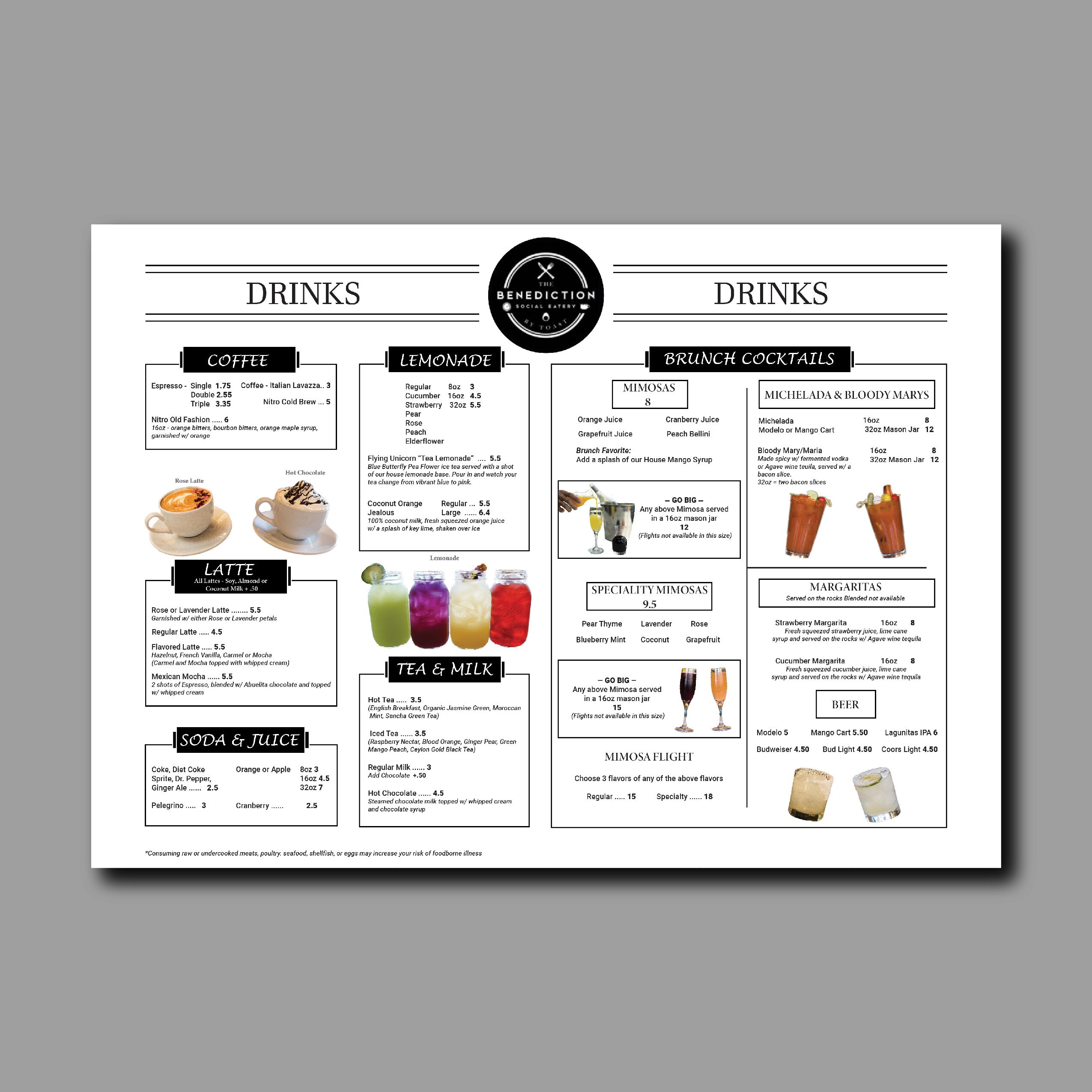 Custom Food Menu Custom Restaurant Menu Custom Bakery Menu - Etsy