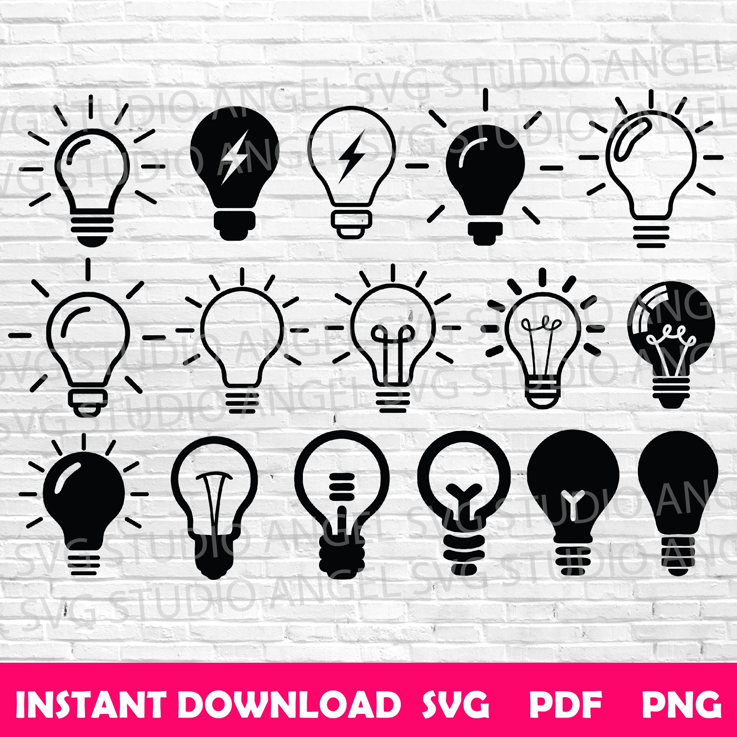 Light Bulb Svg Bulb Svg Light Bulb Cricut Svg Light Bulb Svg Cut Files ...