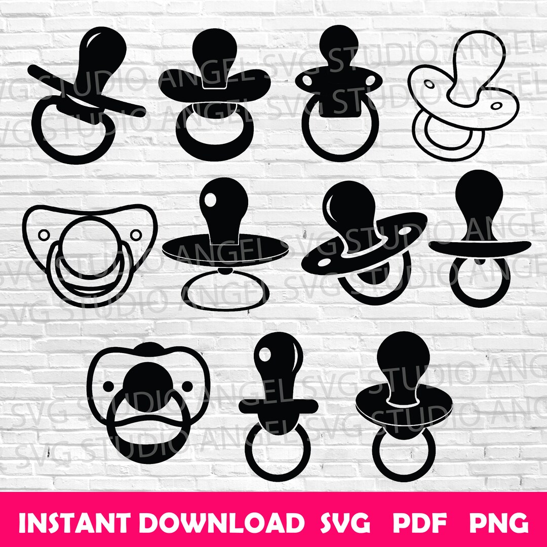 Pacifier Svg Baby Pacifier Svg Pacifier Cricut Pacifier Clipart ...