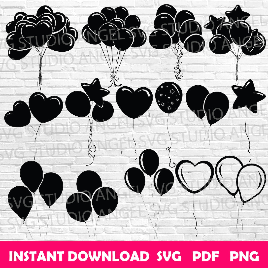 Balloons Svg Balloon Svg Balloons Cricut Svg Party Balloons Svg ...