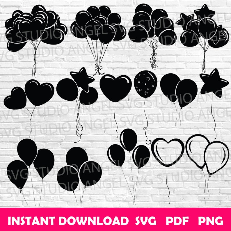 Balloons Svg Balloon Svg Balloons Cricut Svg Party Balloons Svg ...