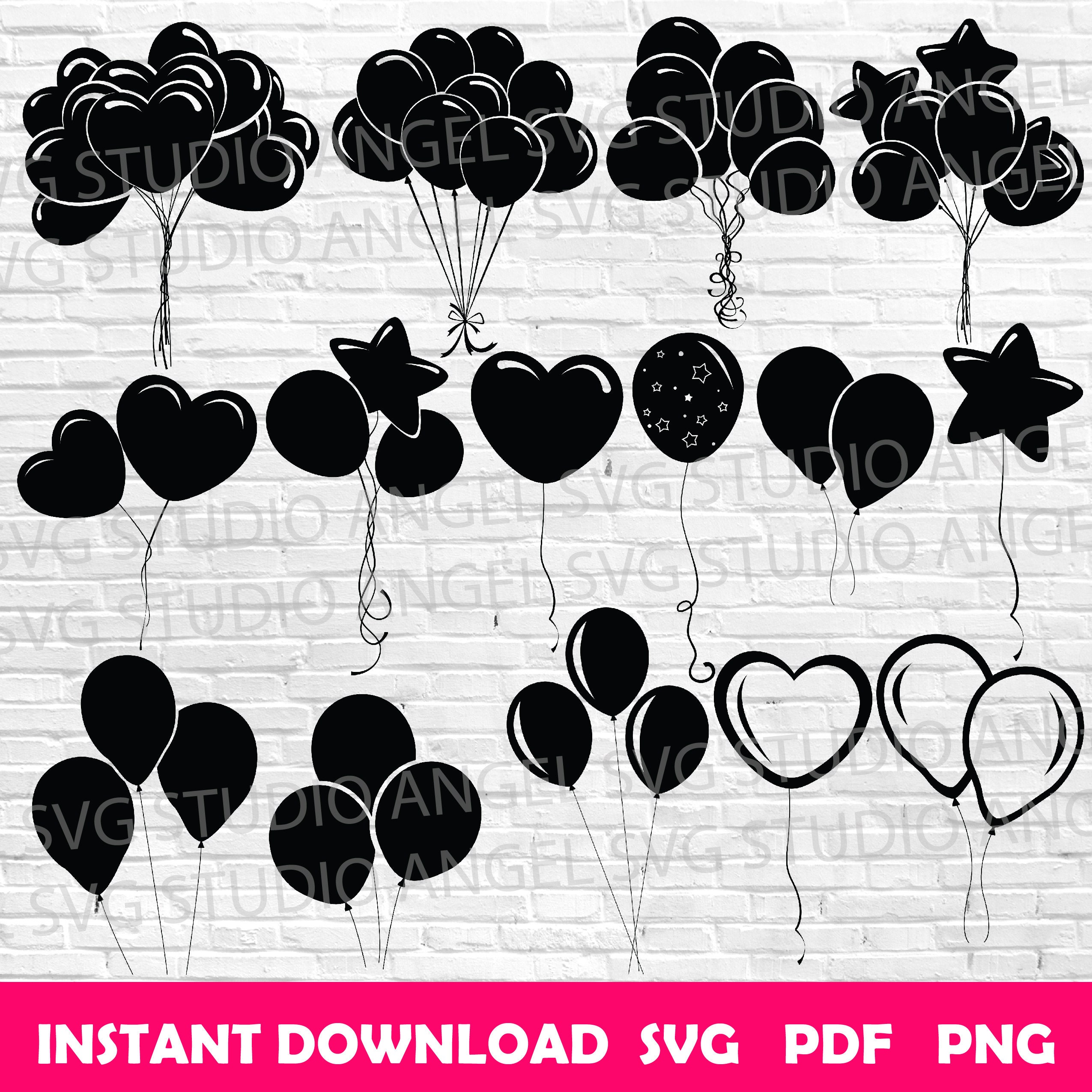 Balloons Svg Balloon Svg Balloons Cricut Svg Party Balloons Svg ...